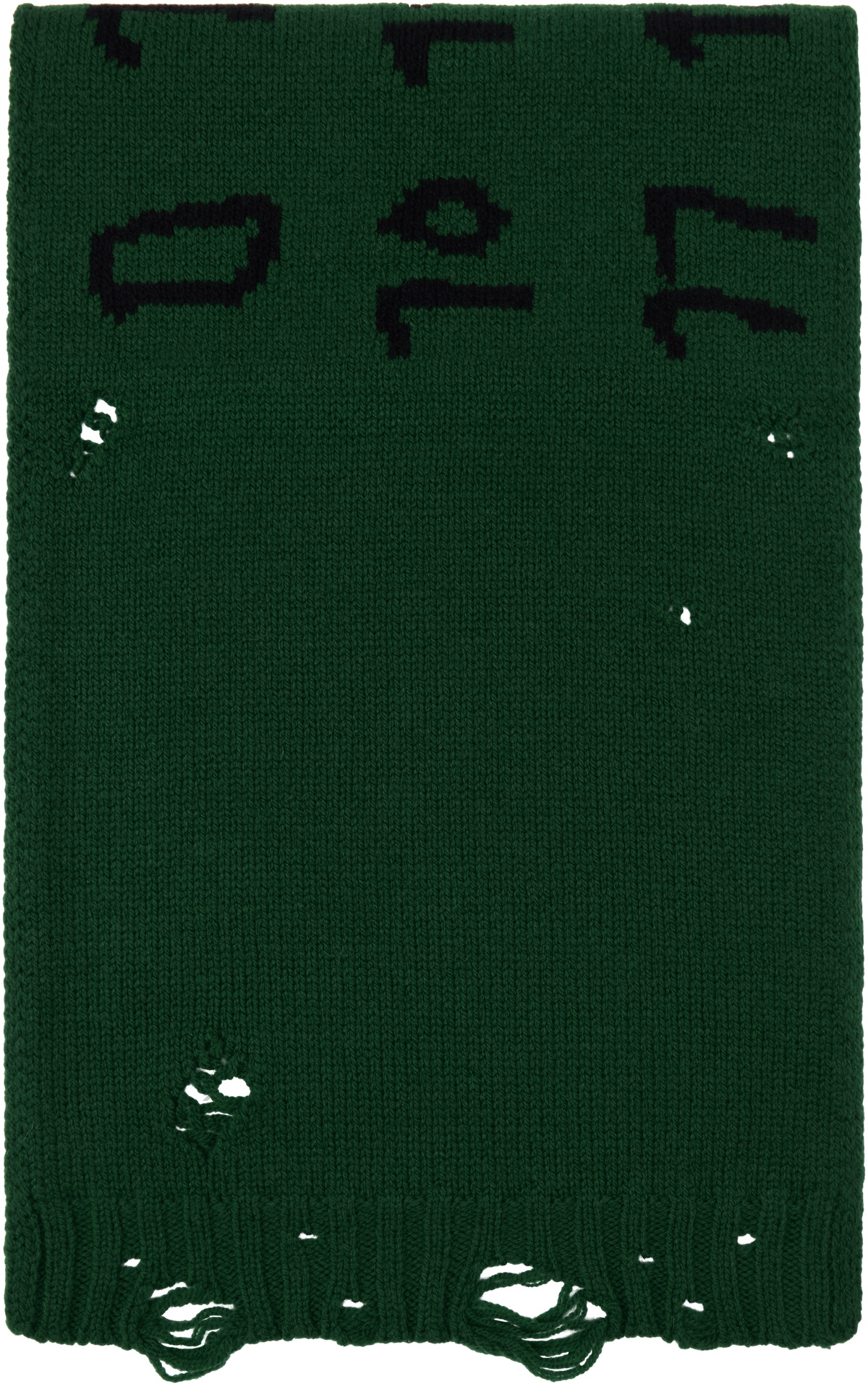MM6 Maison Margiela Green Numeric Scarf MM6 Maison Margiela