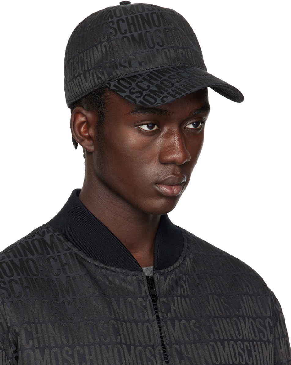 Moschino Black Jacquard Cap Moschino