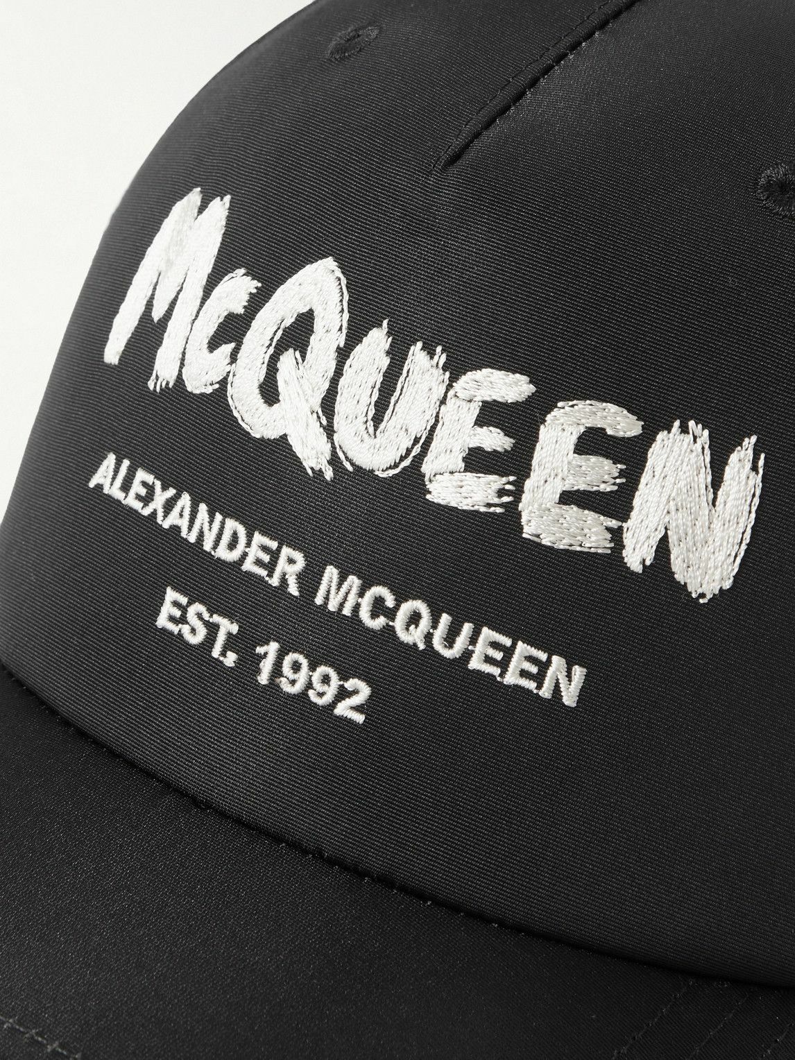 Alexander McQueen - Logo-Embroidered Shell Baseball Cap - Black ...