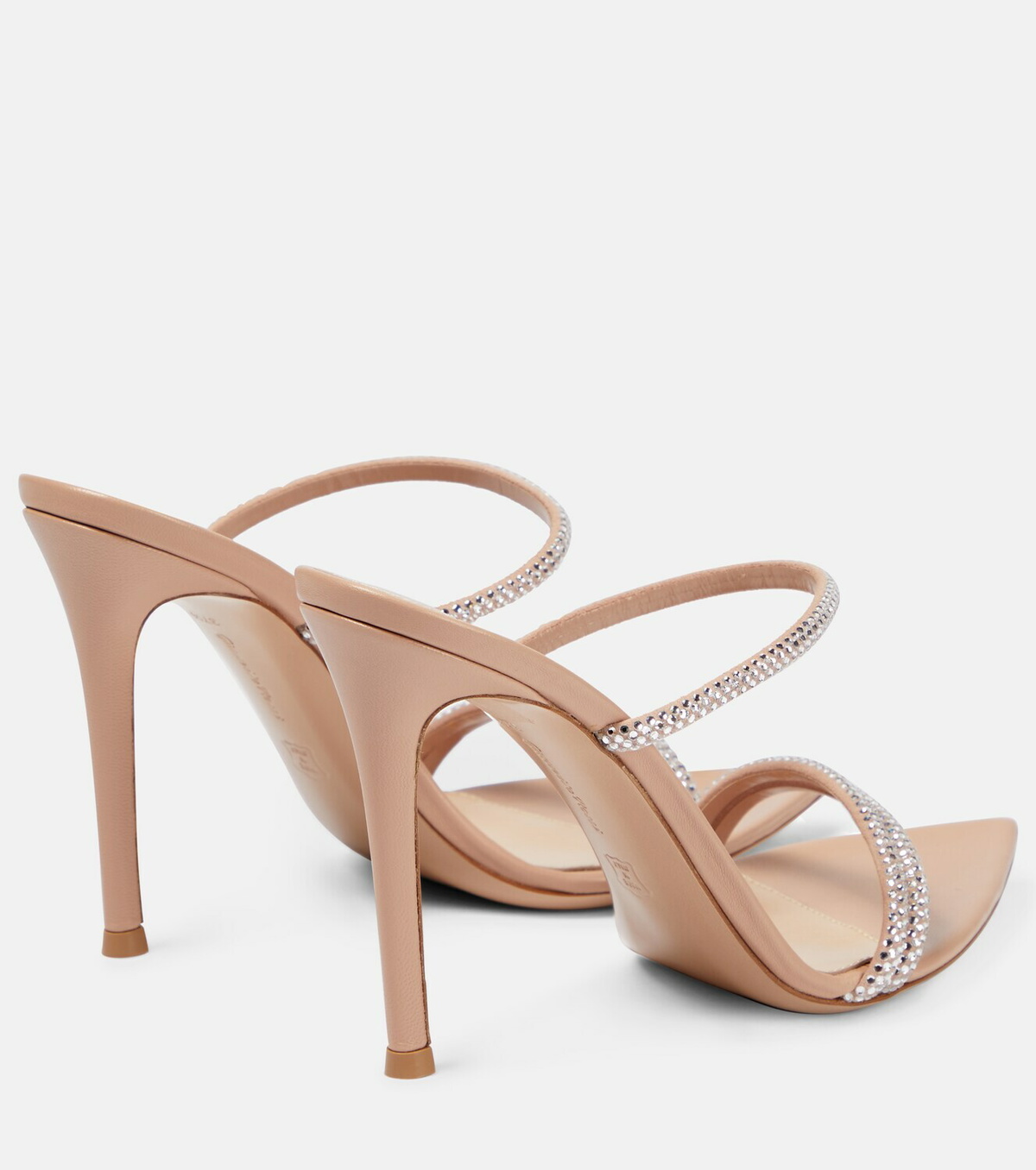 Gianvito Rossi - Embellished leather mules Gianvito Rossi