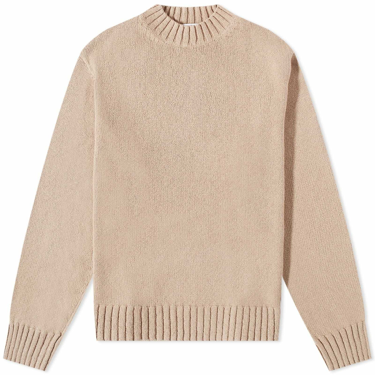Acne Studios Men's Keel Organic Crew Knit in Mushroom Beige Acne Studios