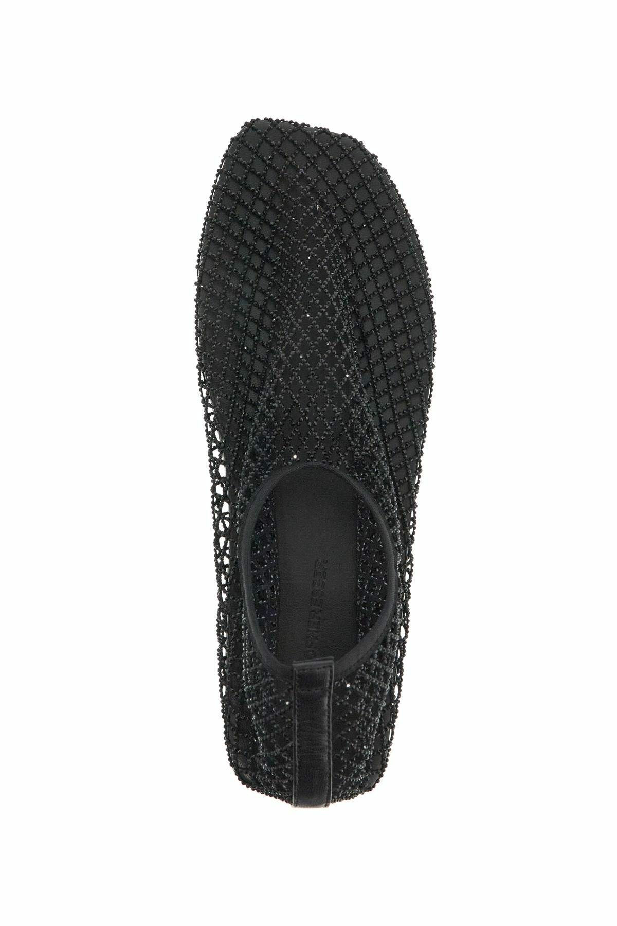 CHRISTOPHER ESBER mesh ballerina flats with micro crystals Black ...