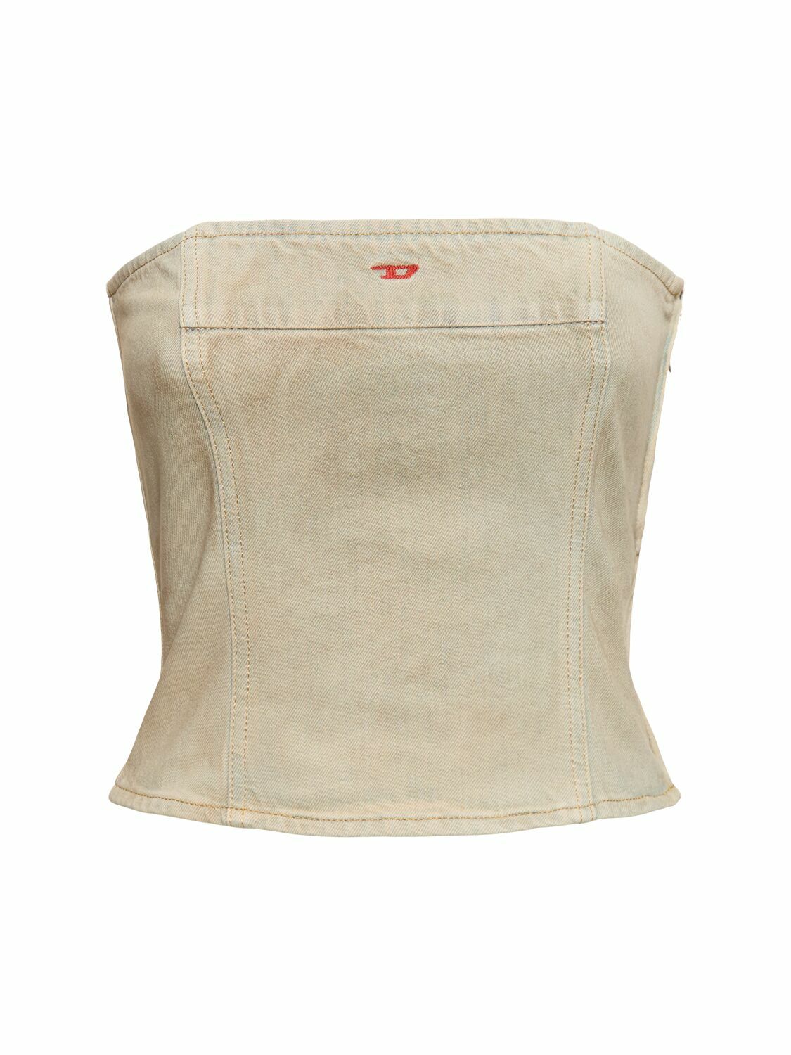 DIESEL - De Ville Strapless Cotton Denim Top Diesel