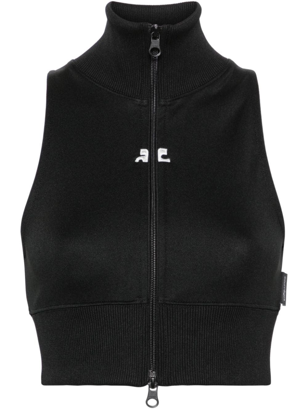 COURRÈGES - Cropped Track Vest Courreges