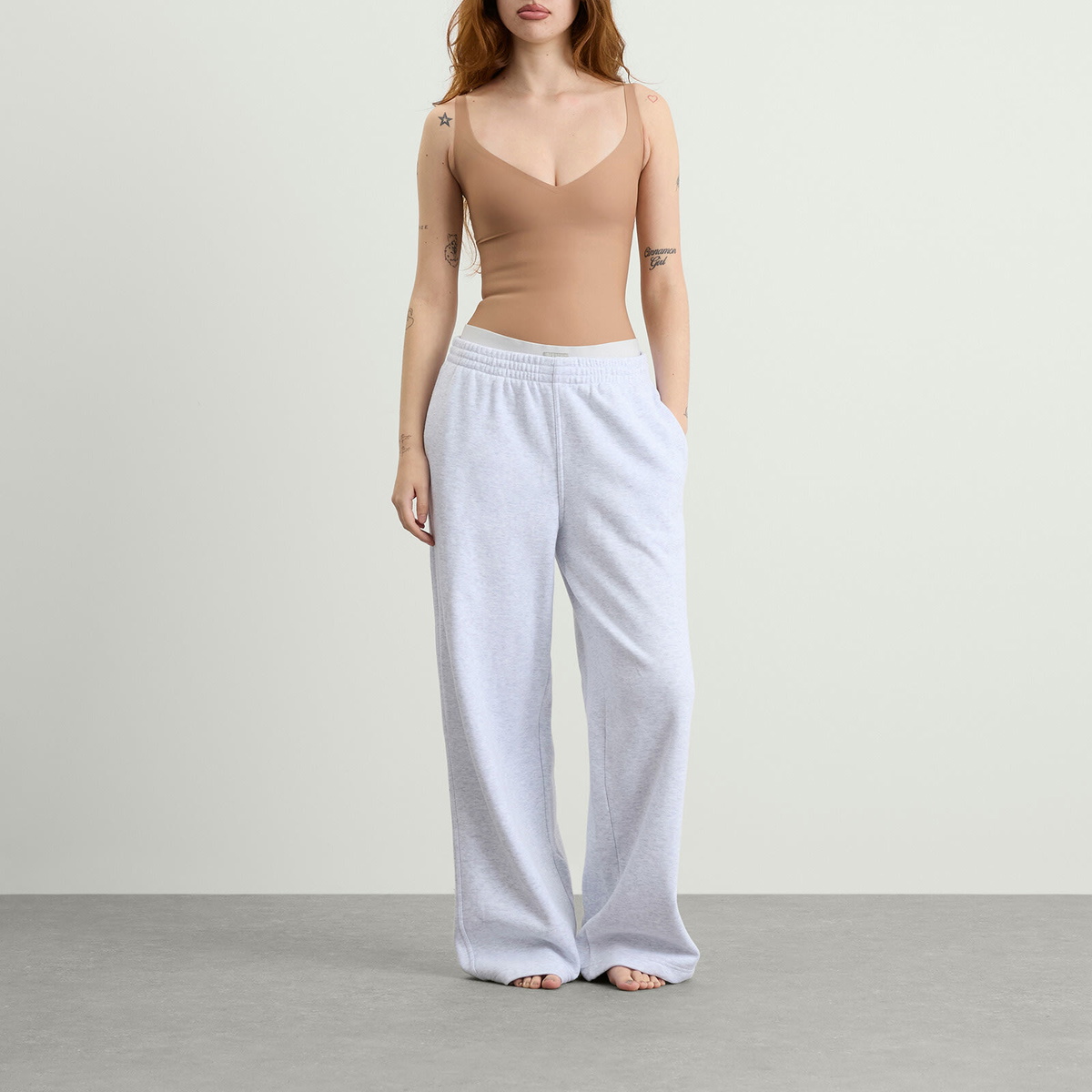 SKIMS Women's Body Core Sculpt Plunge Thong Bodysuit in Sienna SKIMS