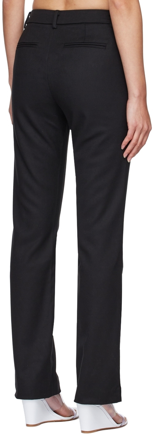 GUIZIO Black Polyester Trousers GUIZIO