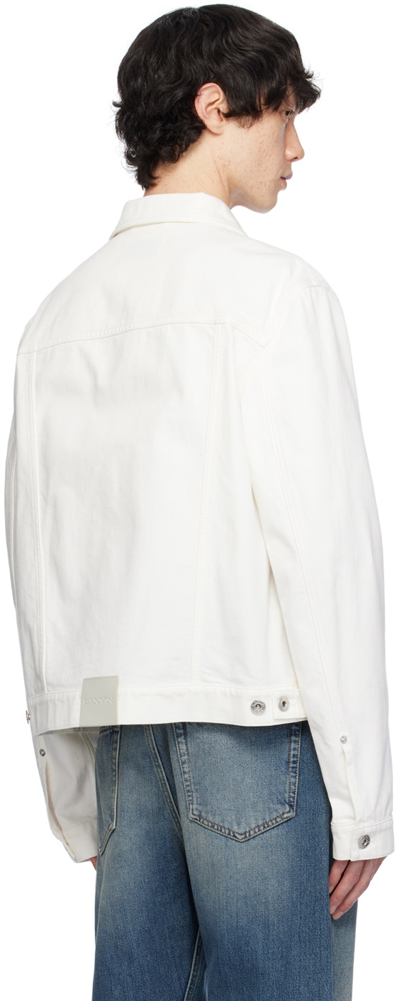 Lanvin White Button Up Denim Jacket Lanvin