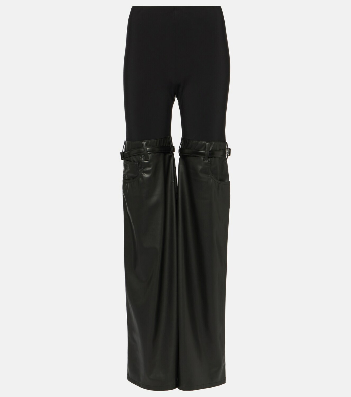 Coperni Hybrid faux leather flared pants Coperni