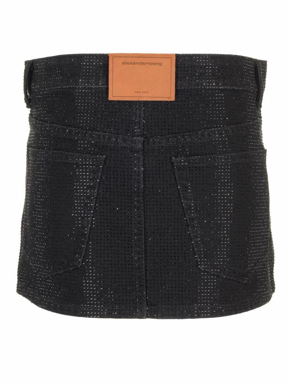 Alexander Wang Mini Skirt W/ All Over Tonal Hotfix Alexander Wang
