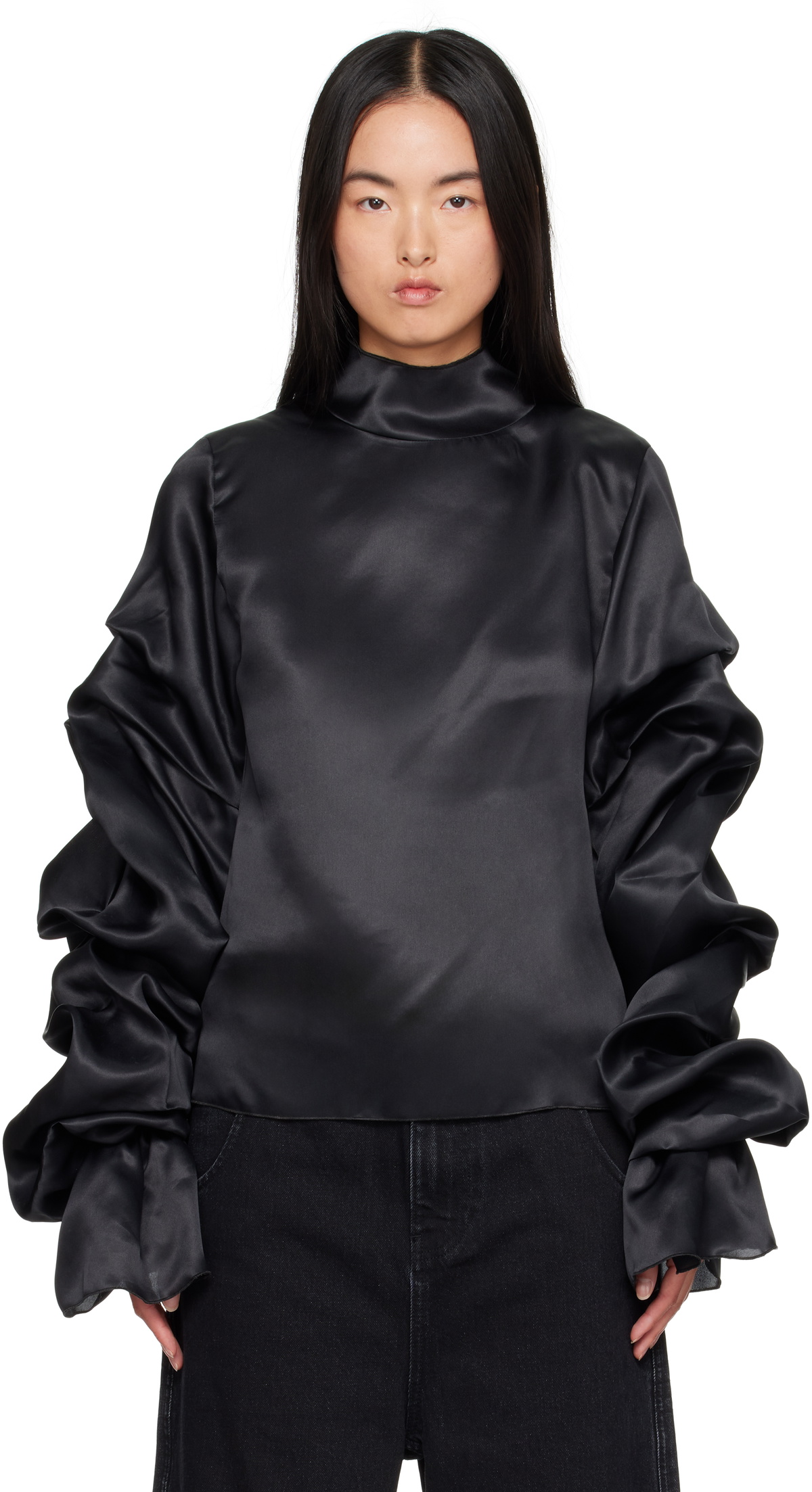 YUME YUME Black Ruffle Blouse Yume Yume