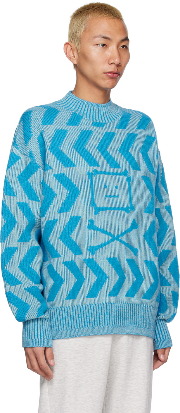 Acne Studios Blue Pattern Sweater Acne Studios