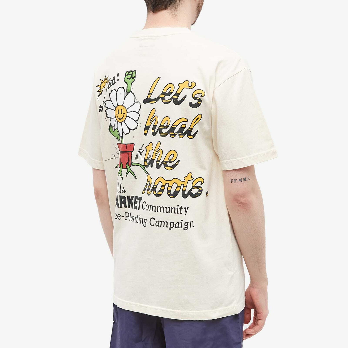 MARKET Men's The Roots T-Shirt in Sand MARKET