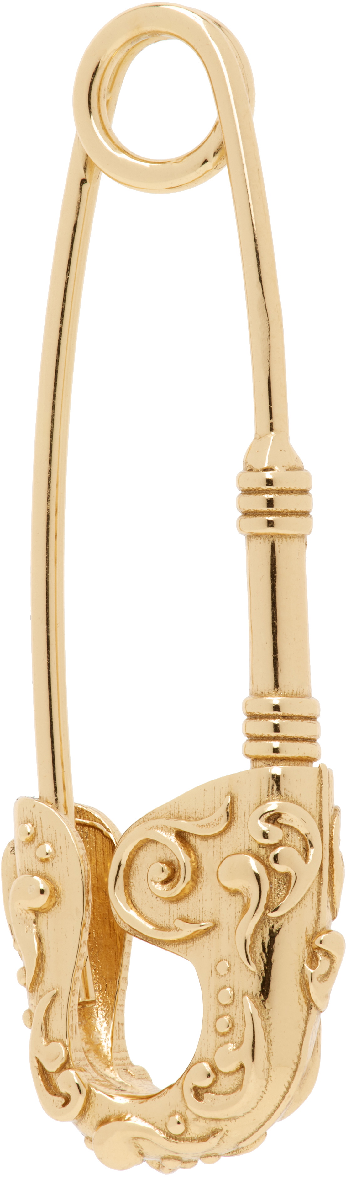 Emanuele Bicocchi Gold Large Arabesque Pin Single Earring Emanuele Bicocchi