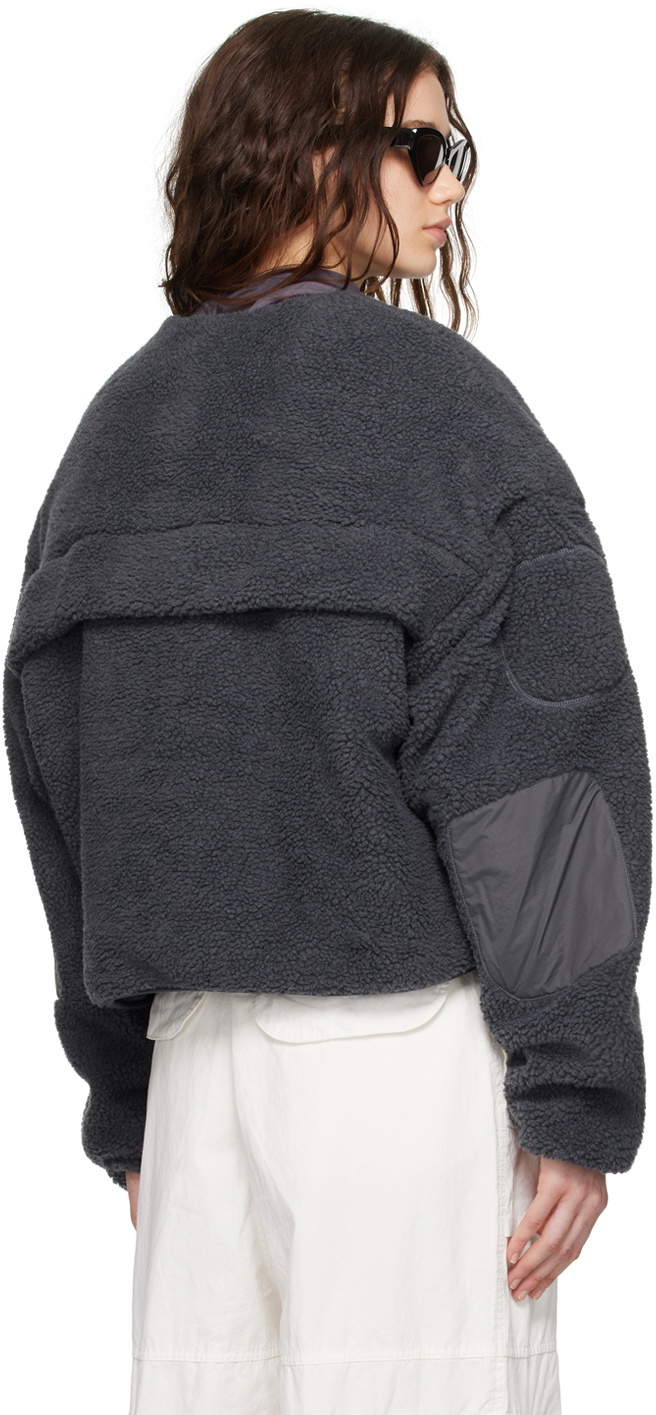 Entire Studios Gray Fluffy Jacket Entire Studios