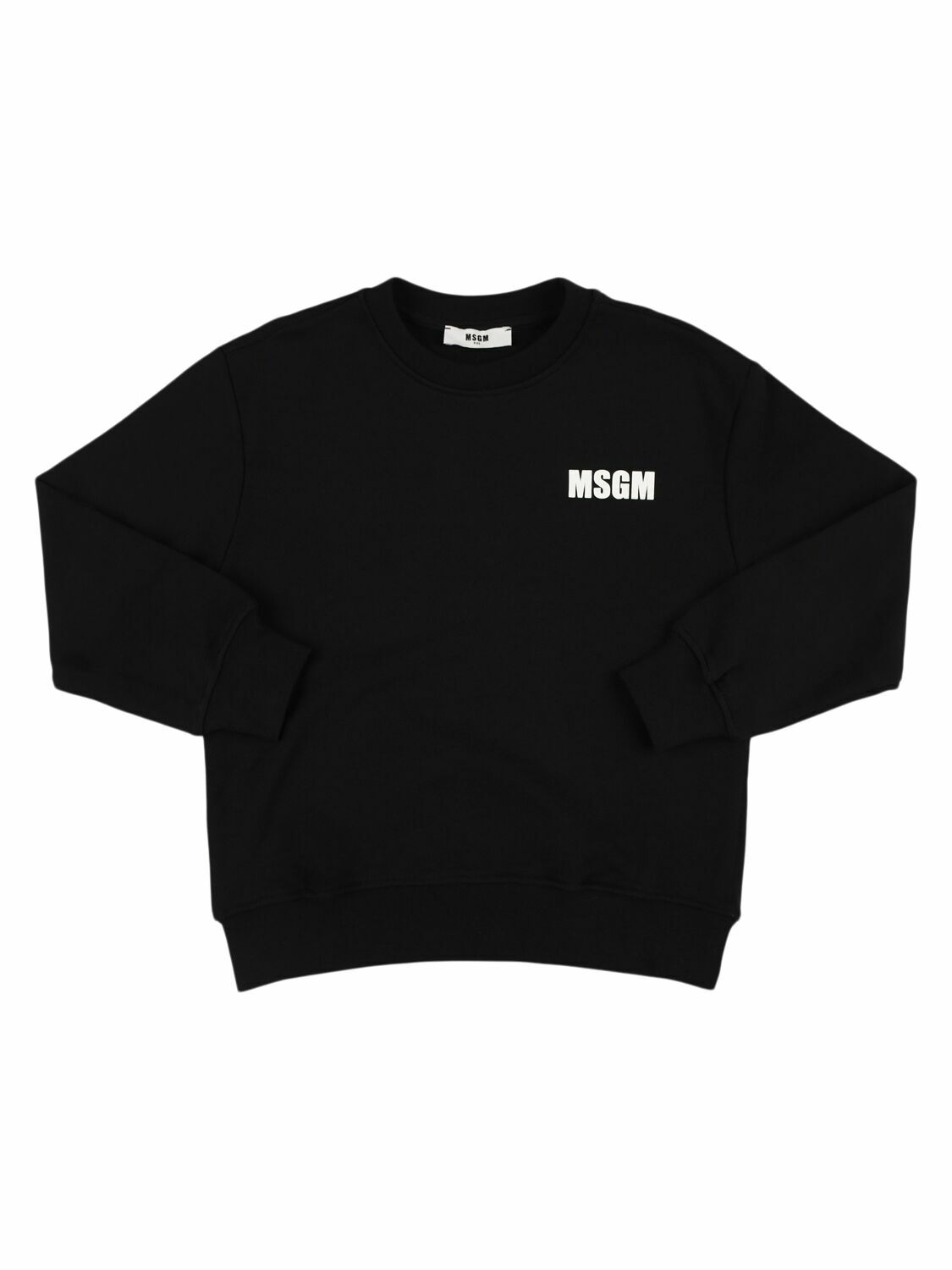 MSGM Logo Printed Cotton Sweatshirt MSGM
