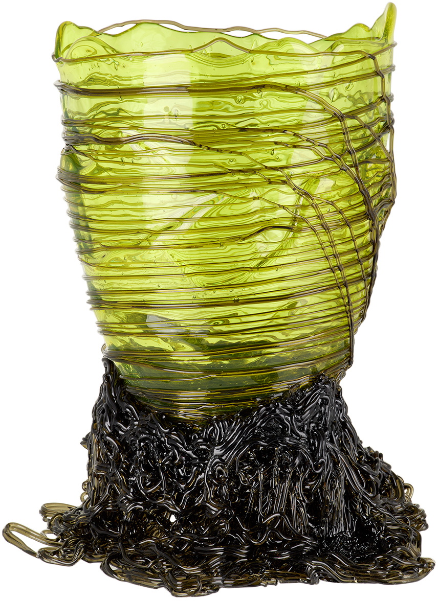 CORSI DESIGN SSENSE Exclusive Yellow & Gray Medium Spaghetti Vase