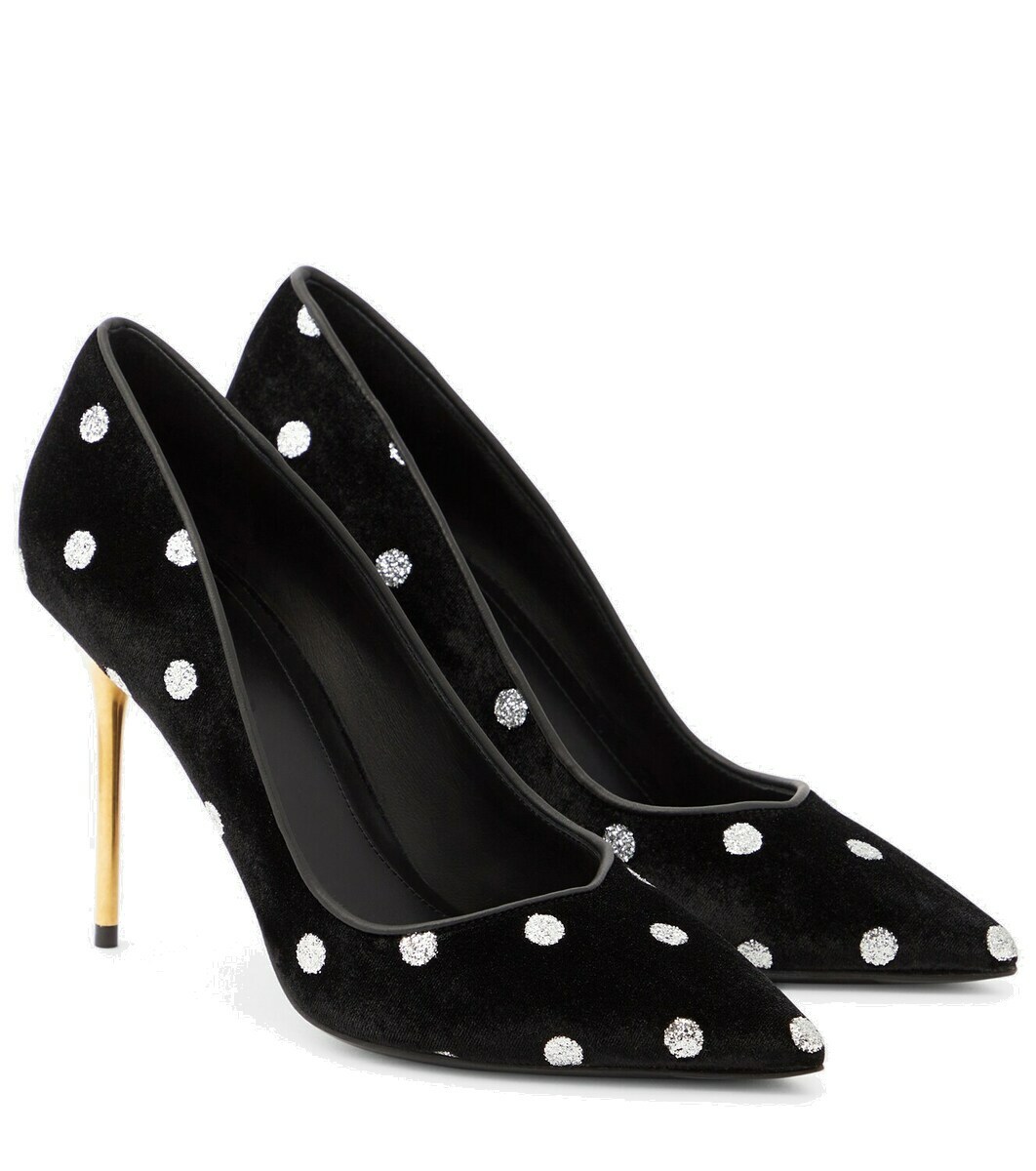 Balmain Ruby polka-dot velvet pumps Balmain
