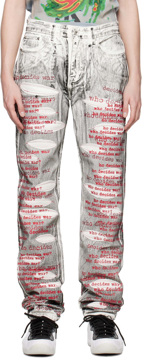 Who Decides War Gray Scripture Jeans WHO DECIDES WAR by Ev Bravado
