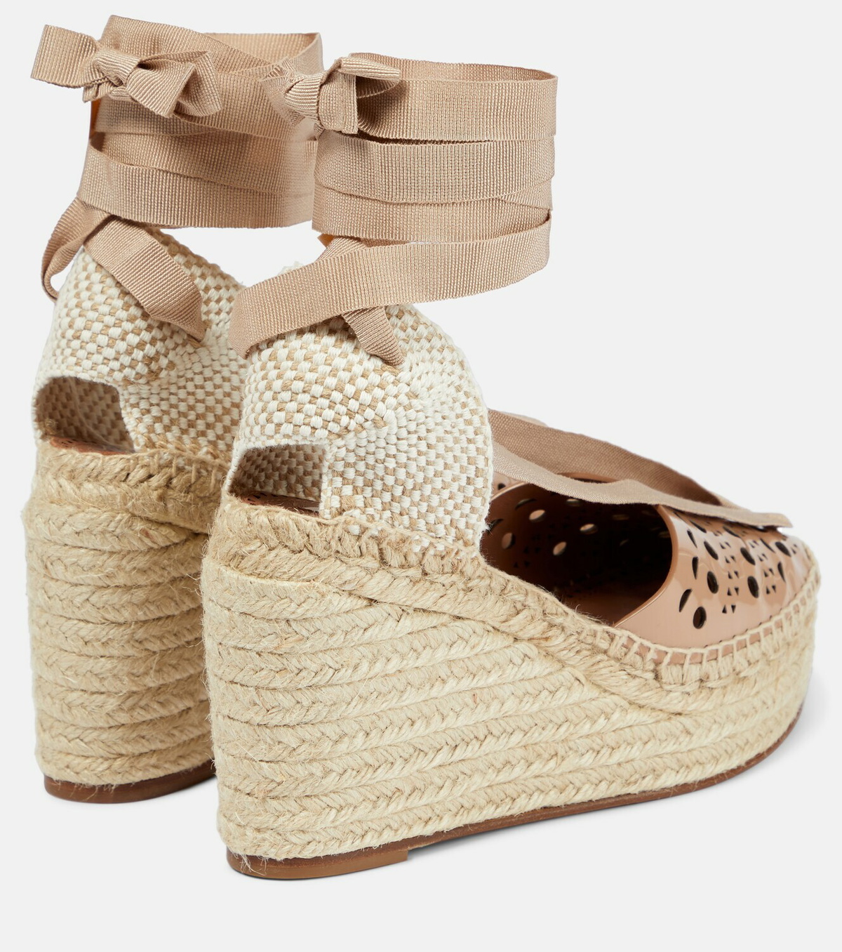 Alaïa Laser-cut espadrille wedges ALAÏA