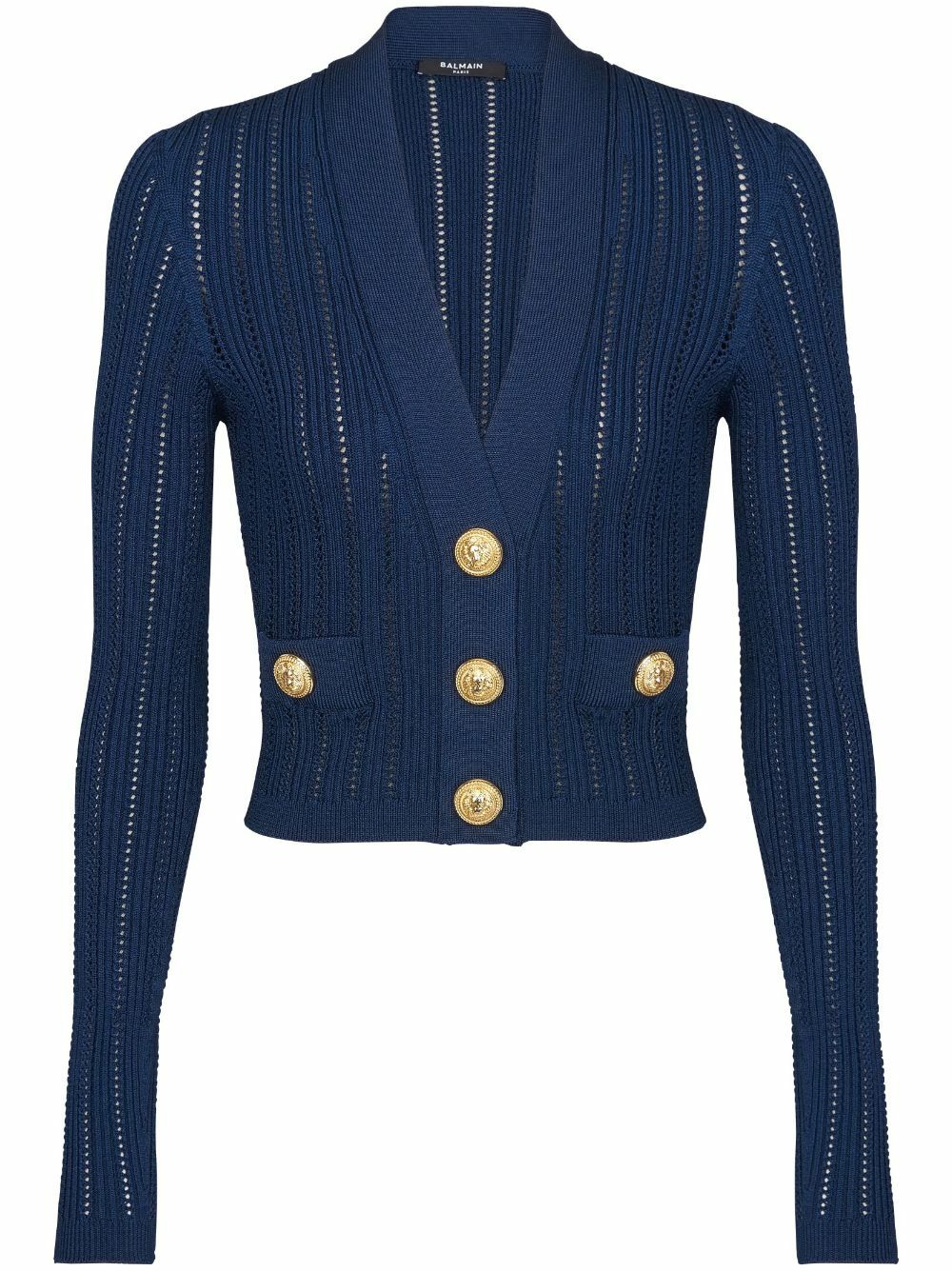 BALMAIN - Knit Cropped Cardigan Balmain