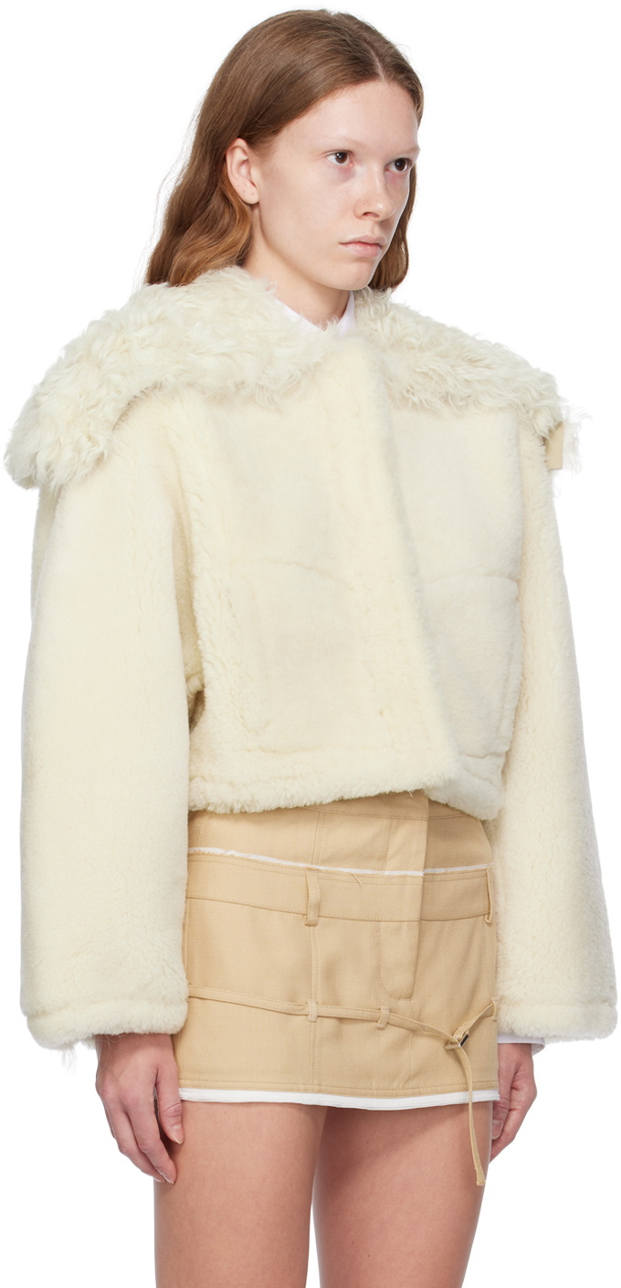 Jacquemus Off-White Le Papier 'La Veste Piloni' Shearling Jacket Jacquemus