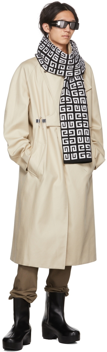 Givenchy Gray Check Scarf Givenchy