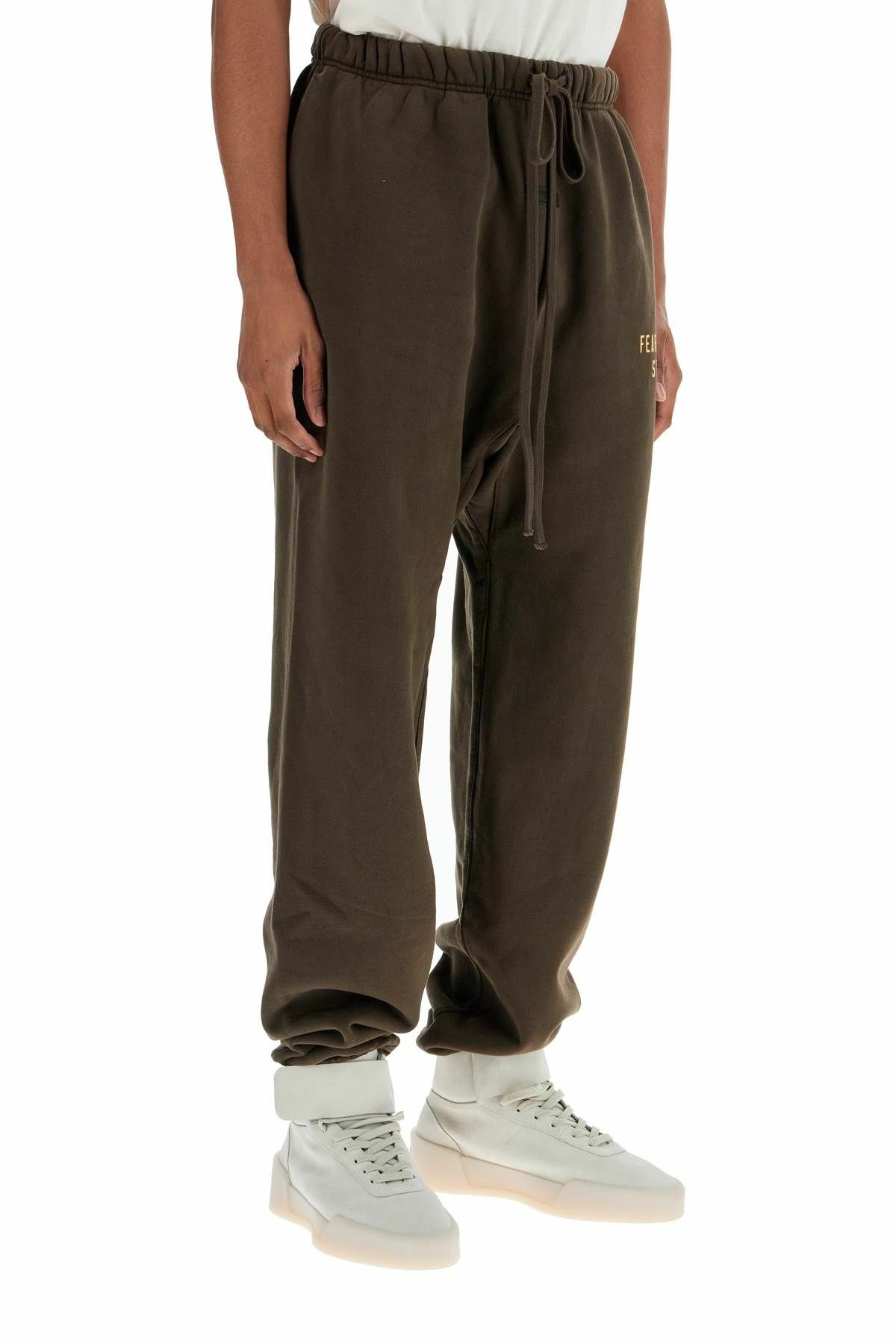 FEAR OF GOD ESSENTIALS dark brown cotton sweatpants modern design Brown ...