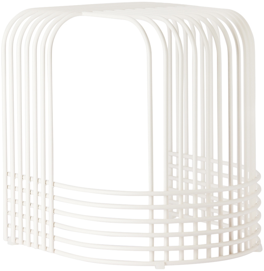POLSPOTTEN White Drop End Stool POLSPOTTEN