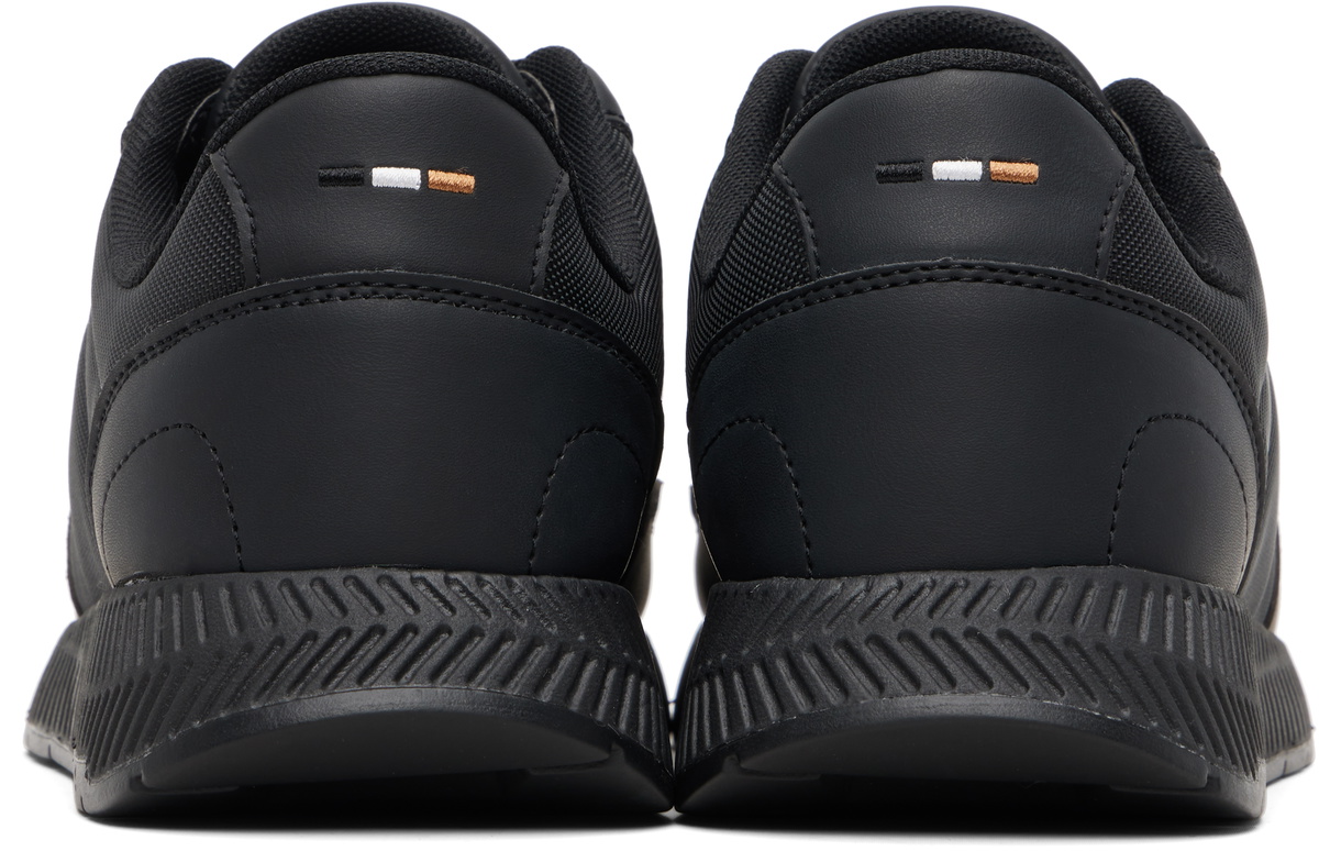 BOSS Black Textured Upper Low-Top Sneakers BOSS