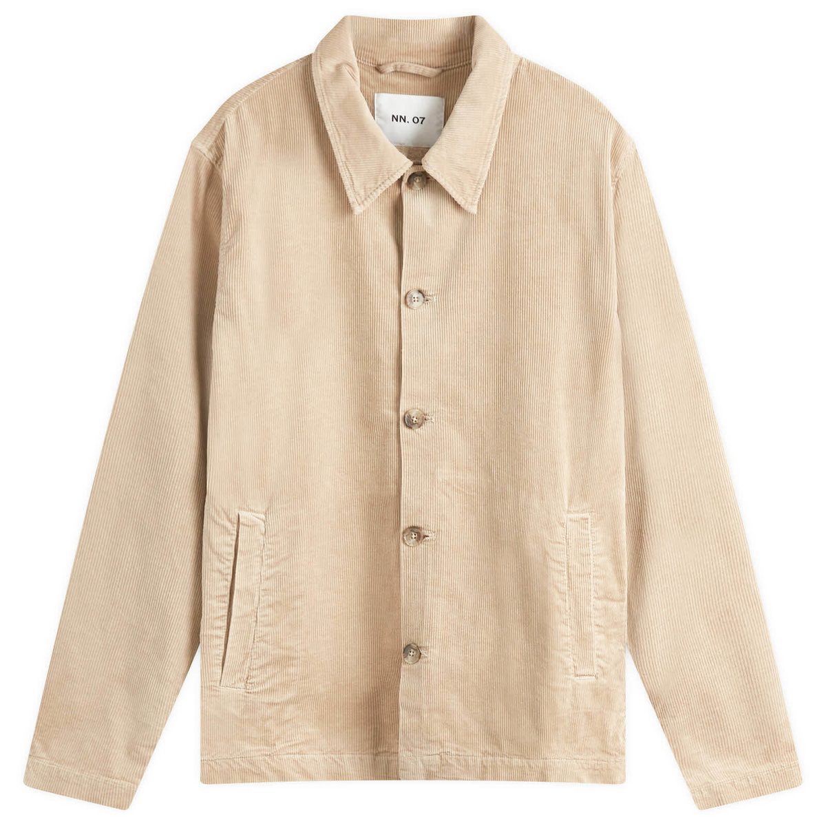NN07 Men's Zander Corduroy Coaches Jacket in White Pepper NN07