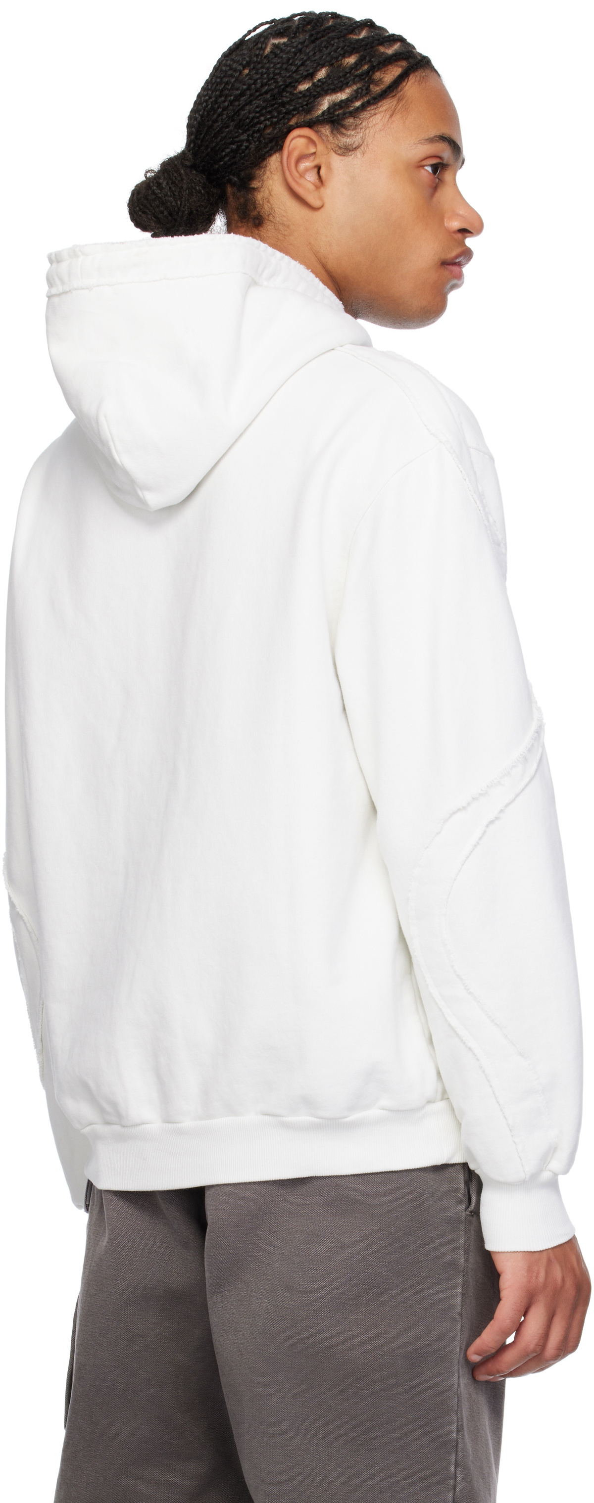 BLUEMARBLE White Drawstring Hoodie BLUEMARBLE
