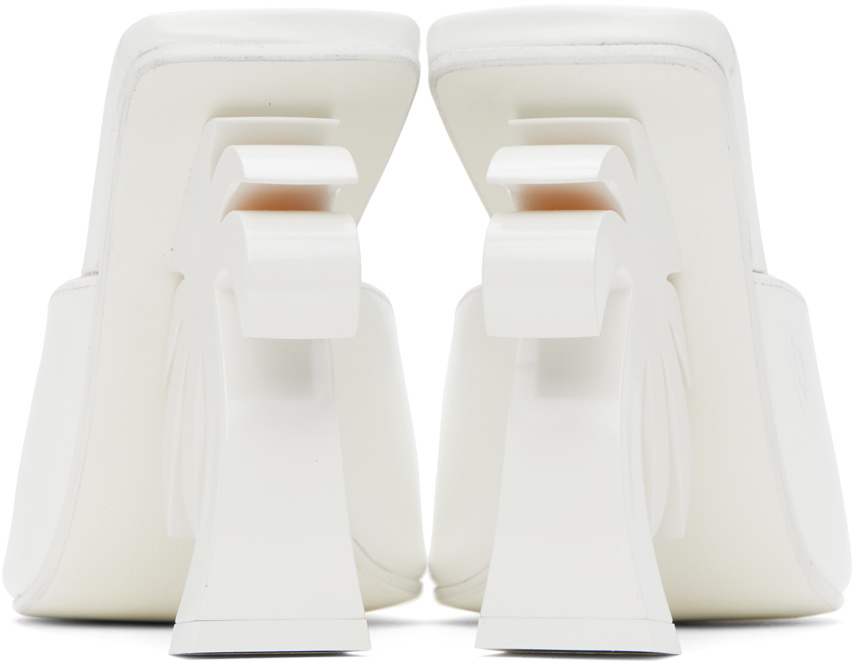 Palm Angels White Palm Beach Heeled Sandals Palm Angels