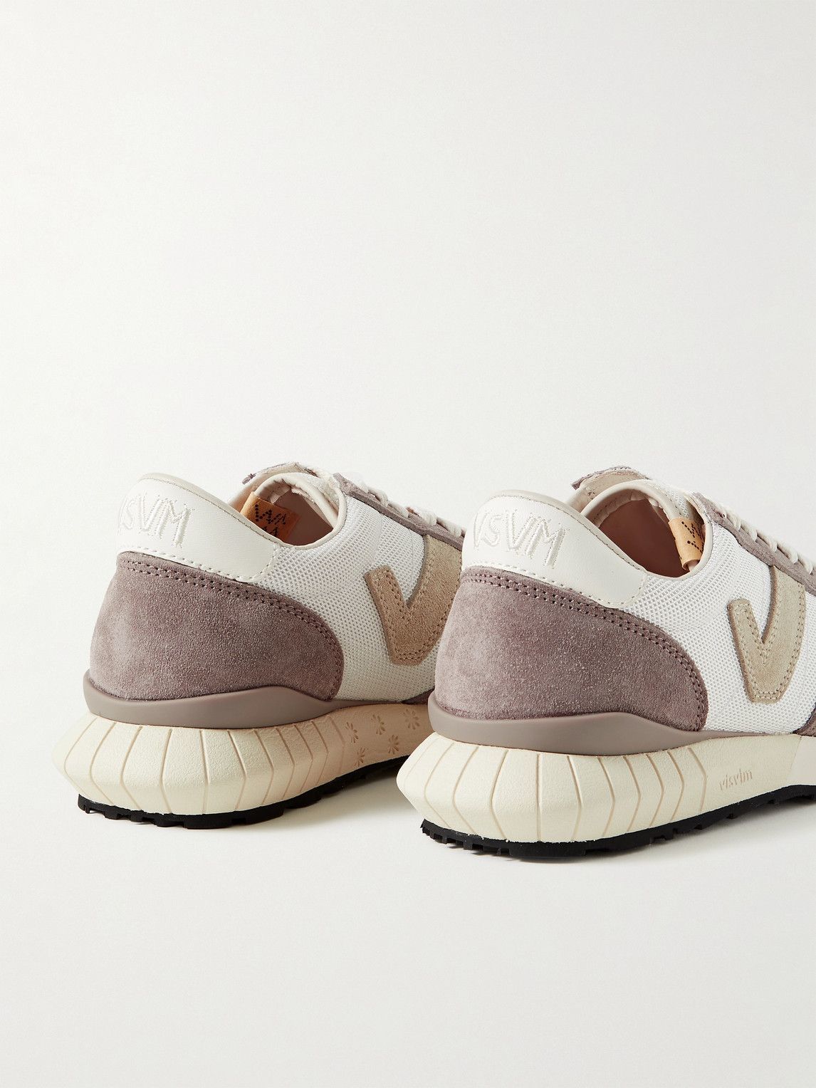 Visvim - Dunand Suede and Leather-Trimmed Mesh Sneakers - Gray Visvim