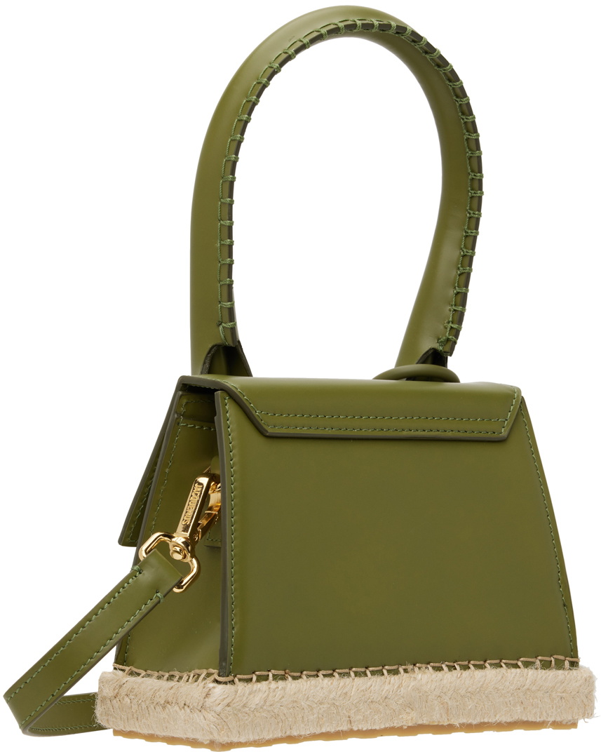 Jacquemus Green Le Raphia 'Le Chiquito Moyen Cordao' Shoulder Bag Jacquemus