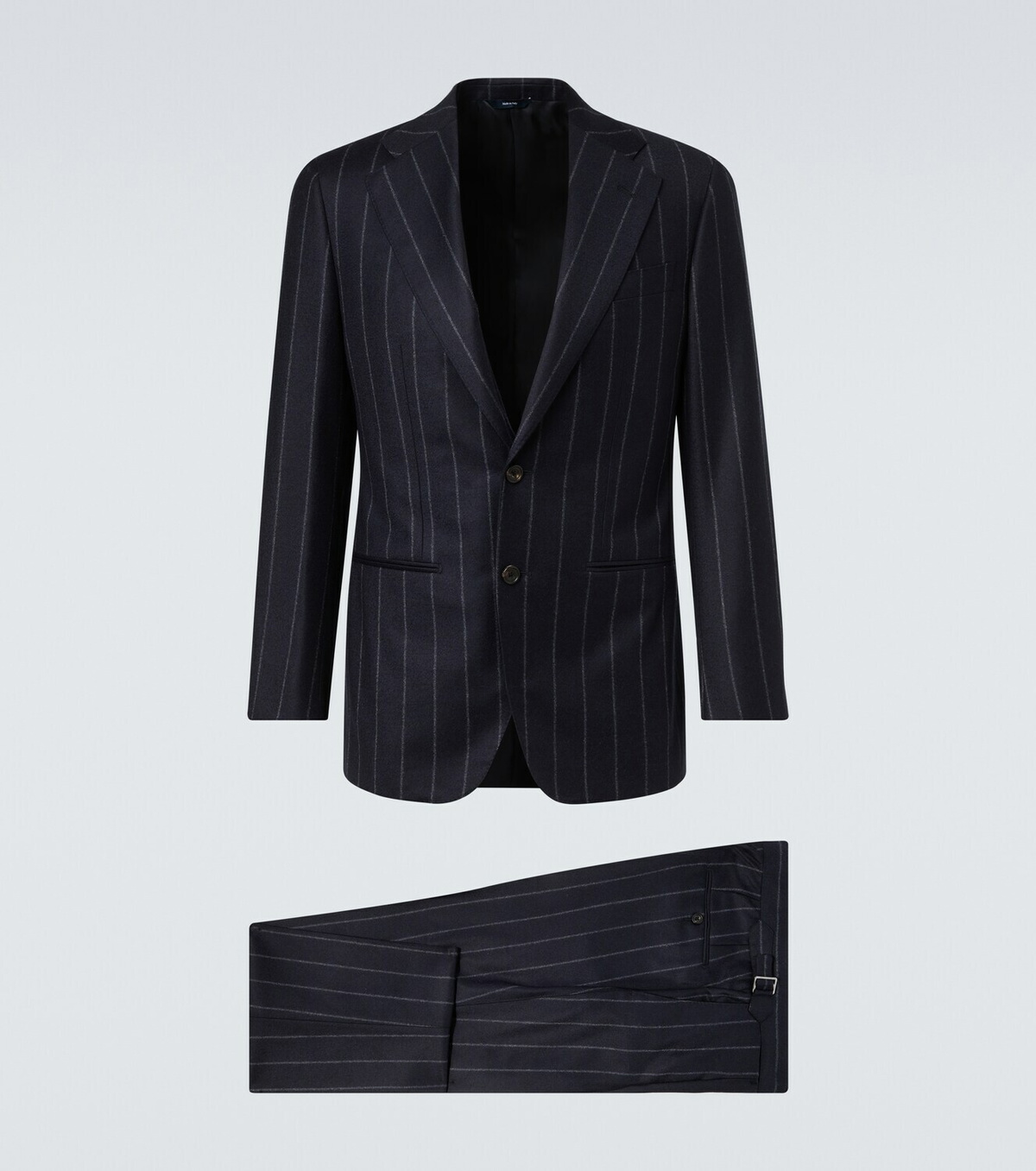 Thom Sweeney Pinstripe wool and cashmere suit Thom Sweeney
