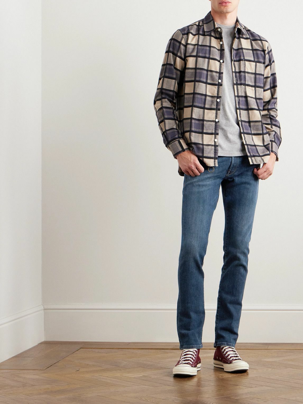 Incotex - Slim-Fit Straight-Leg Jeans - Blue Incotex