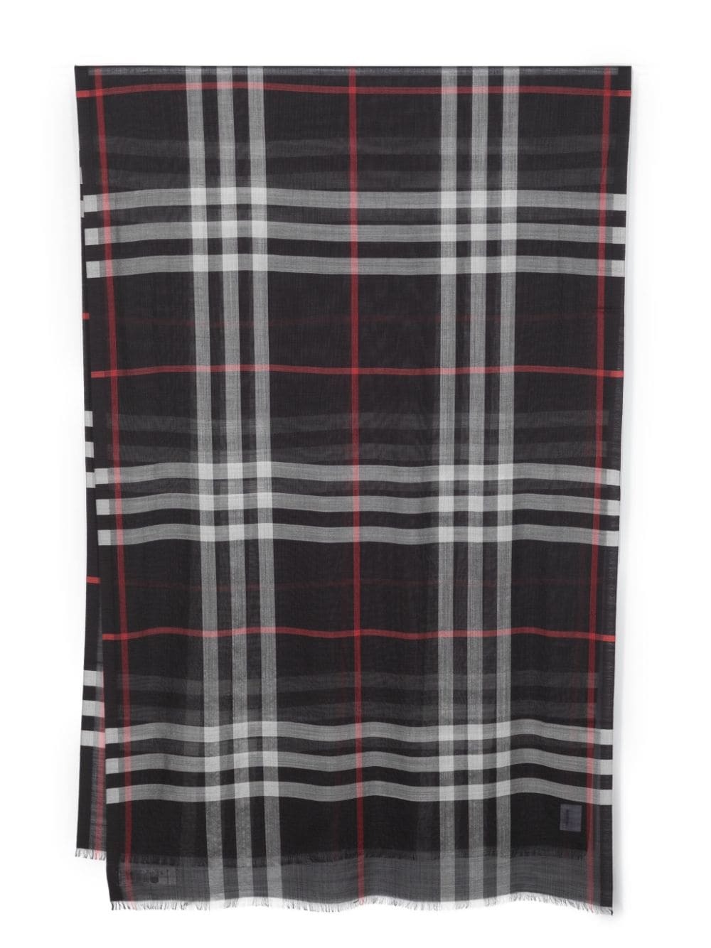 BURBERRY - Giant Check Wool And Silk Blend Scarf Burberry