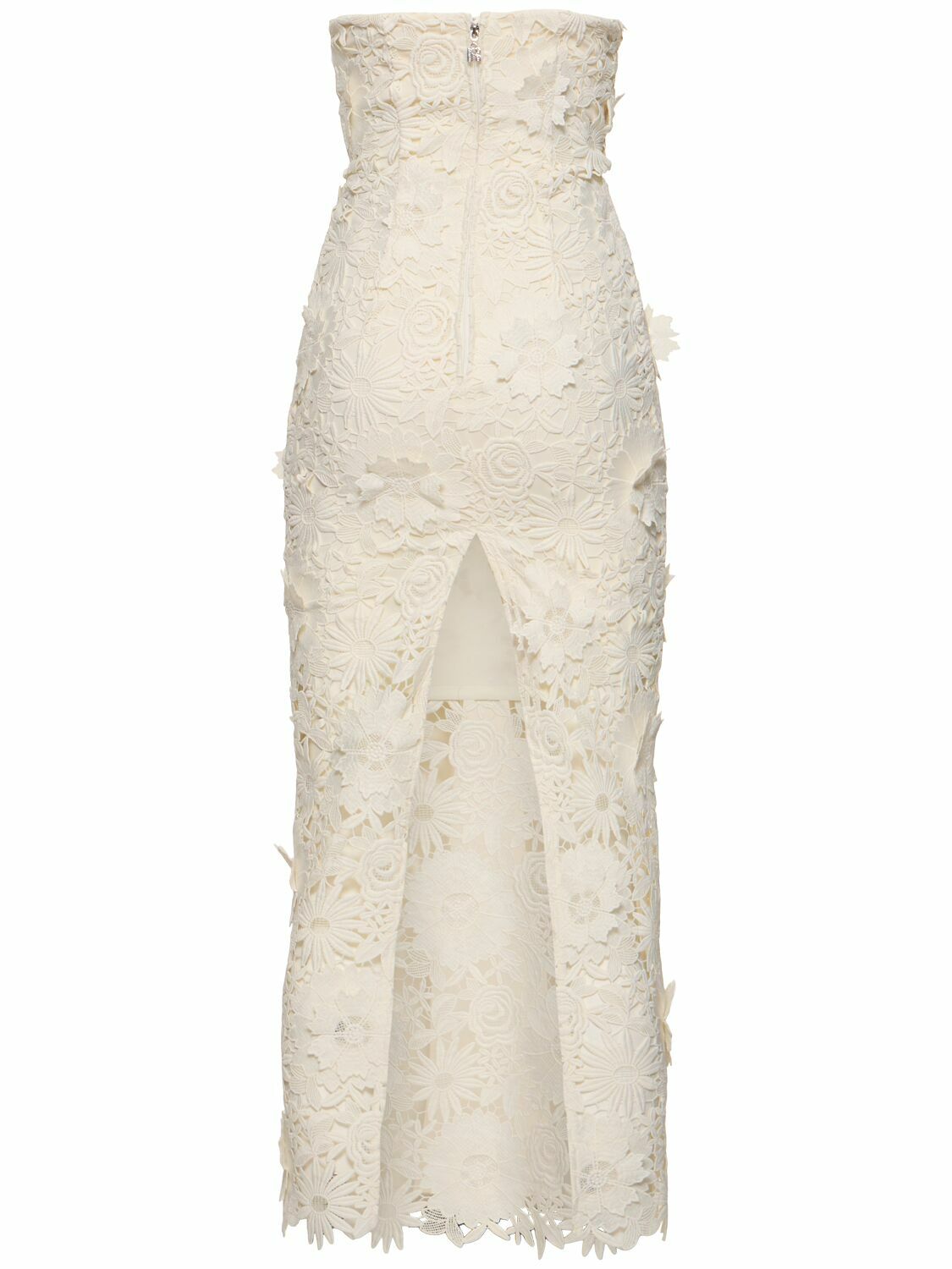 ROTATE Albertina Lace Strapless Midi Dress ROTATE Birger Christensen