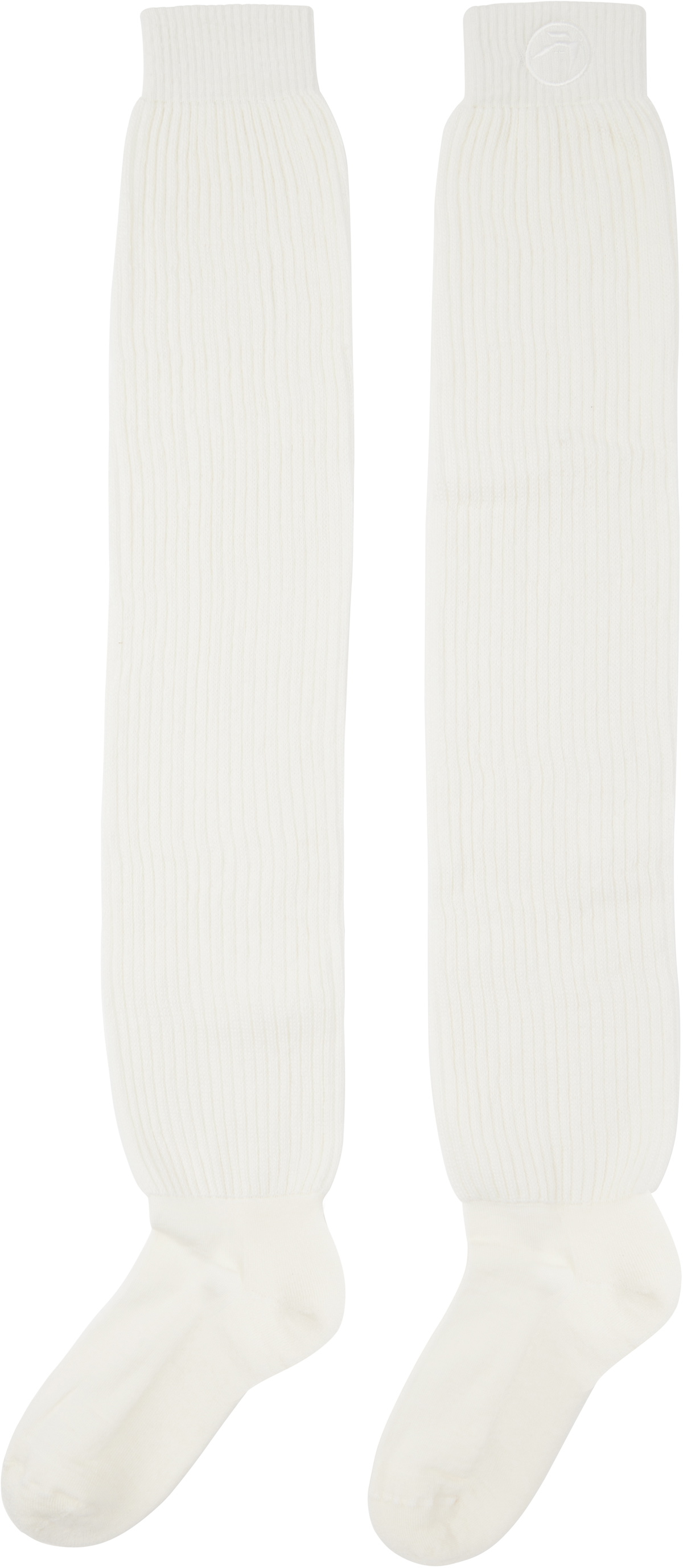 AMBUSH Beige Schoolgirl Slouchy Socks Ambush