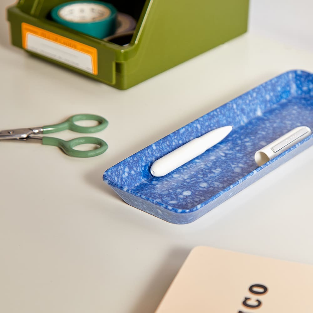 Hightide & Penco Hightide Marbled Pen Tray in Navy Hightide & Penco