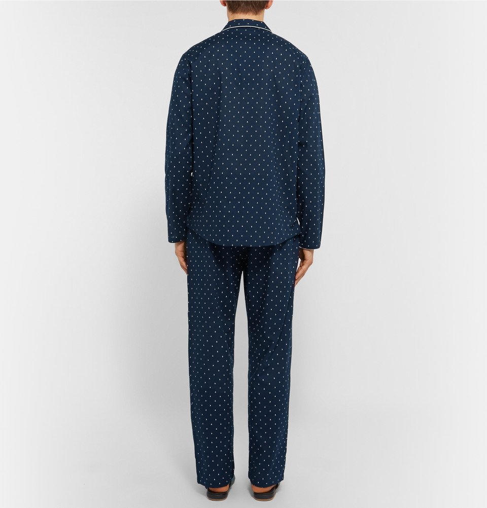 Derek Rose - Nelson Printed Cotton Pyjama Set - Men - Navy Derek Rose