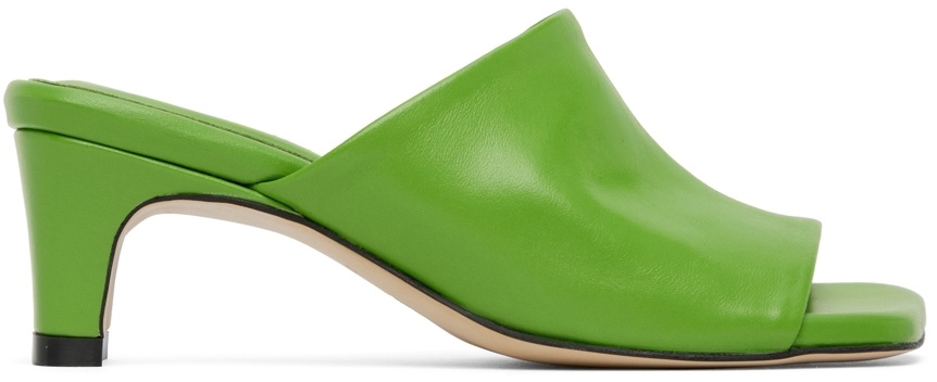 LOW CLASSIC Green Slide Heeled Sandals Low Classic