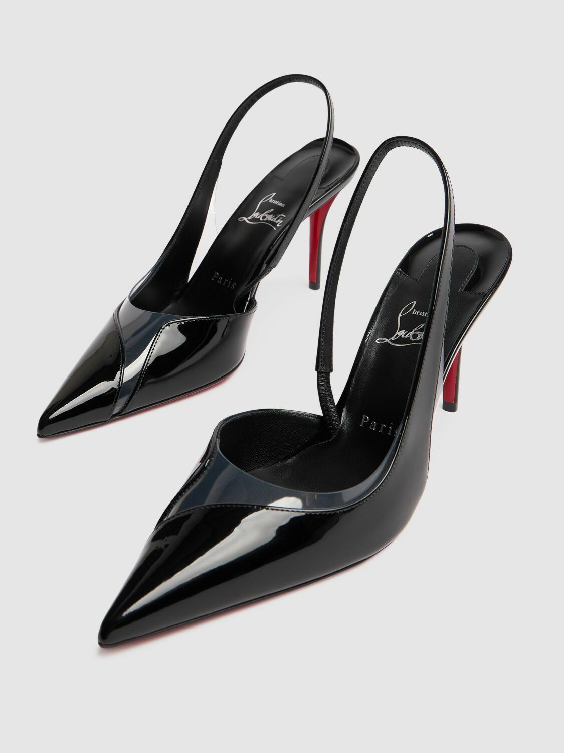 CHRISTIAN LOUBOUTIN 80mm Posticha Patent Leather & Pvc Pumps Christian ...