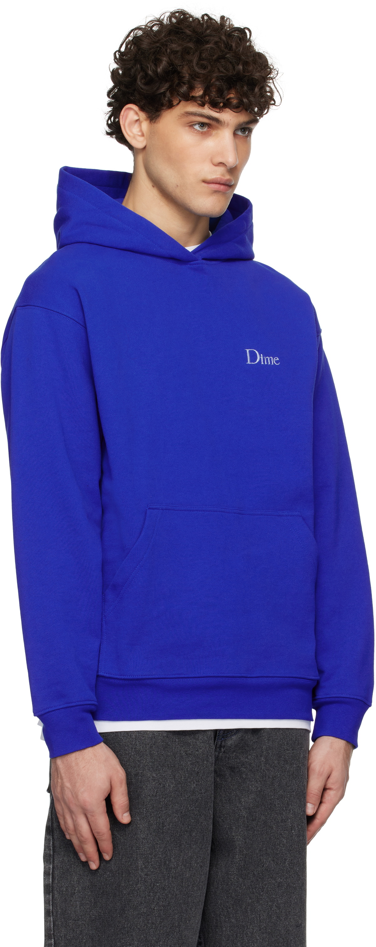 Dime Blue Classic Small Logo Hoodie Dime