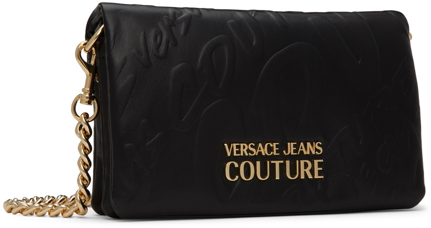 Versace Jeans Couture Black Mini Embossed Logo Bag Versace