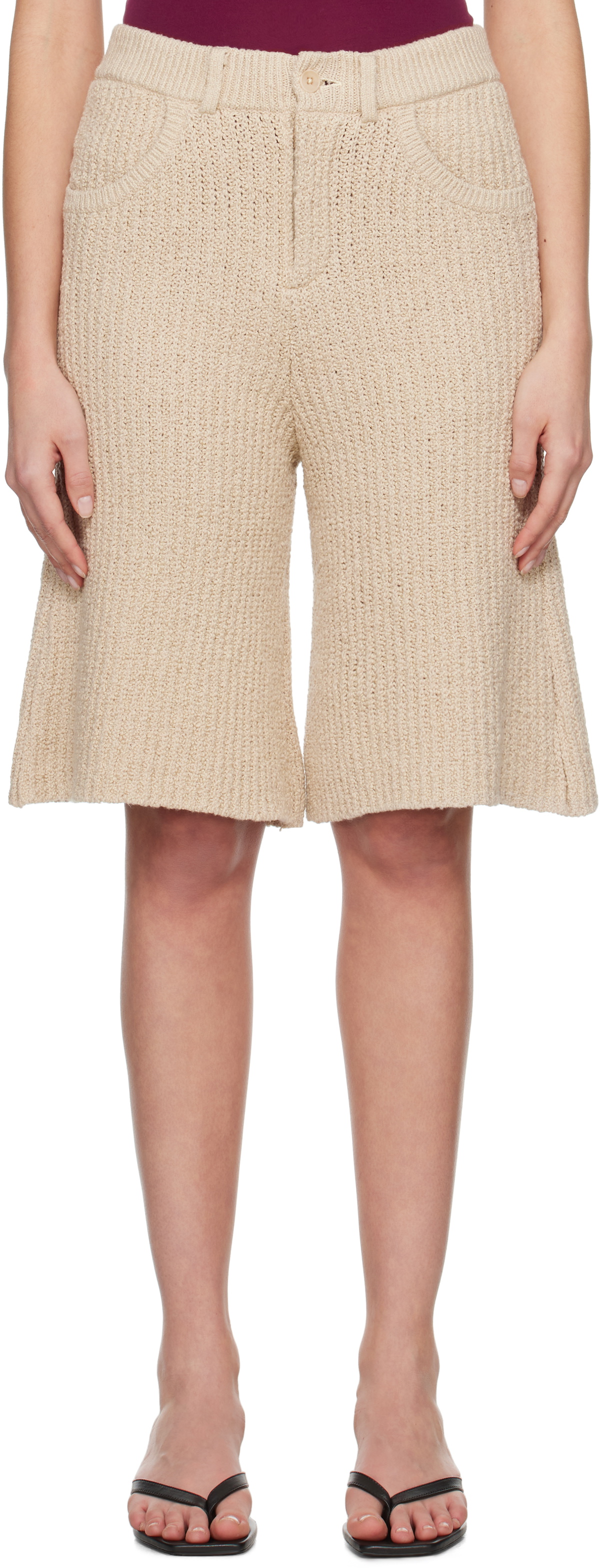 Aya Muse Beige Cae Shorts Aya Muse