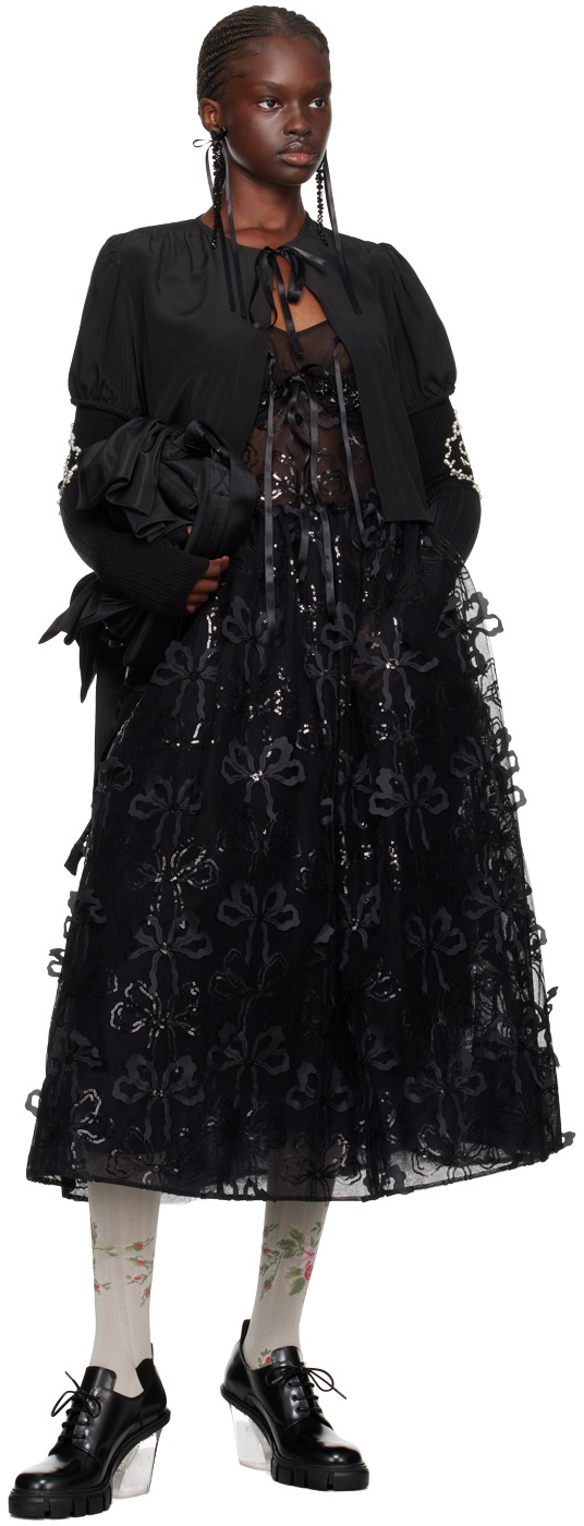 Simone Rocha Black Bow Maxi Dress Simone Rocha