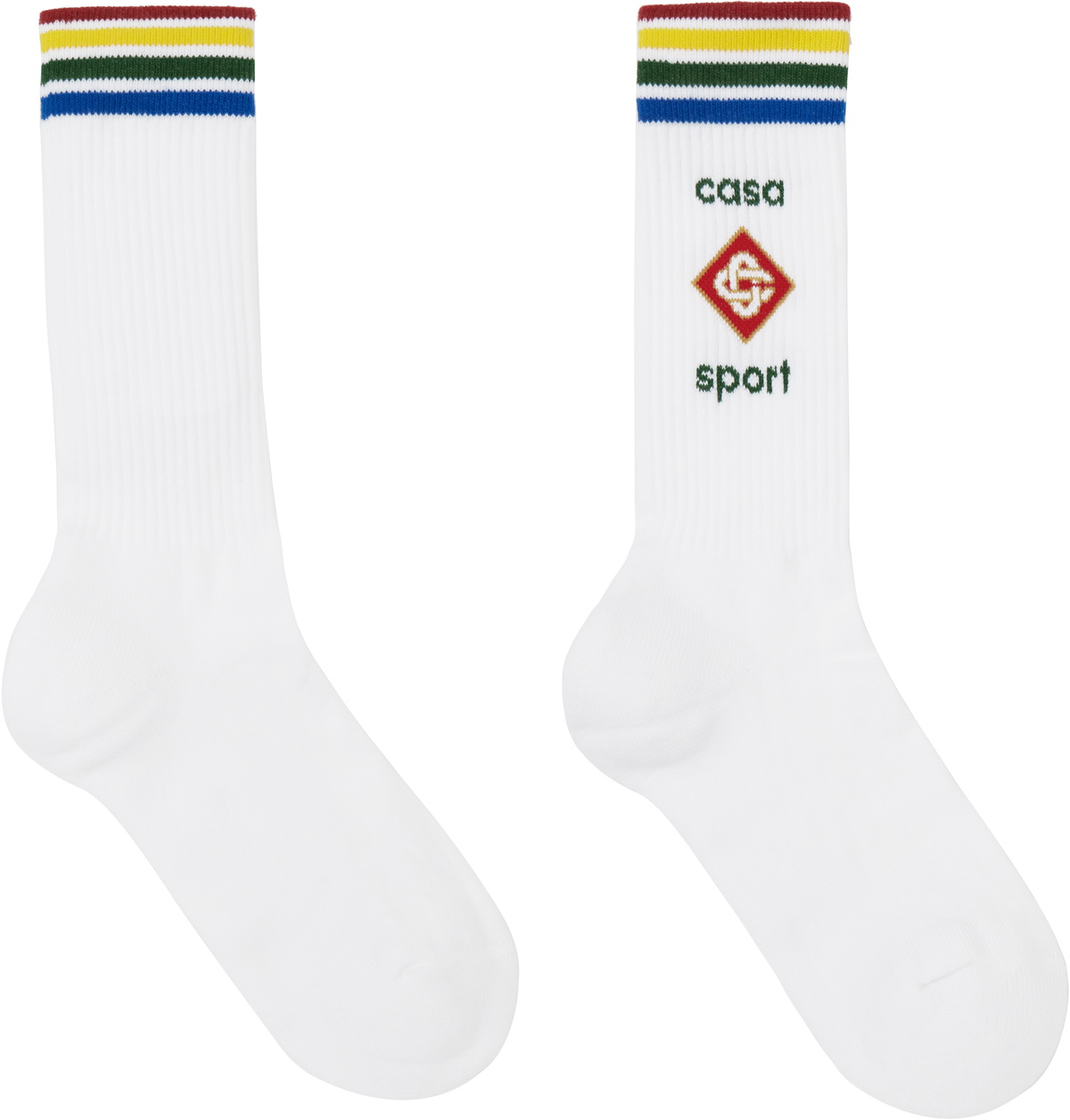 Casablanca White Casa Sport Socks Casablanca