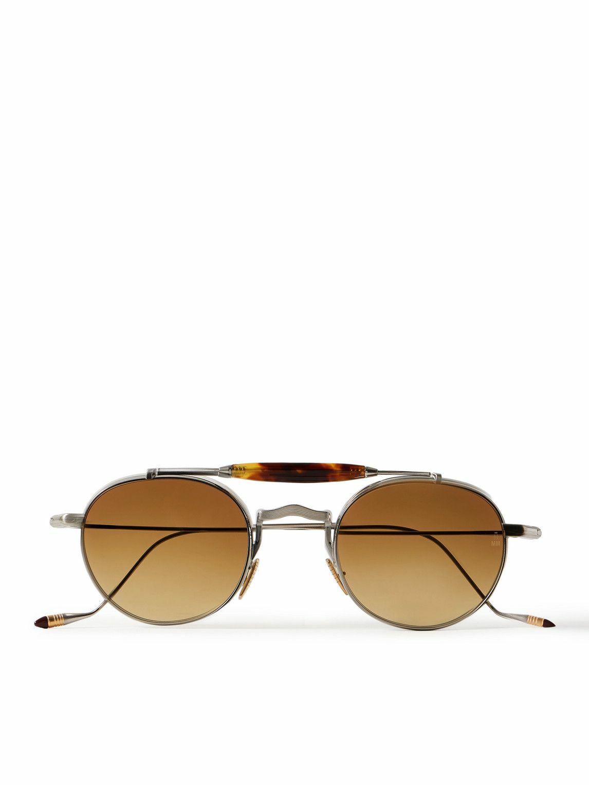 Jacques Marie Mage - Dasan Round-Frame Beta Titanium and Tortoiseshell Acetate Sunglasses ...
