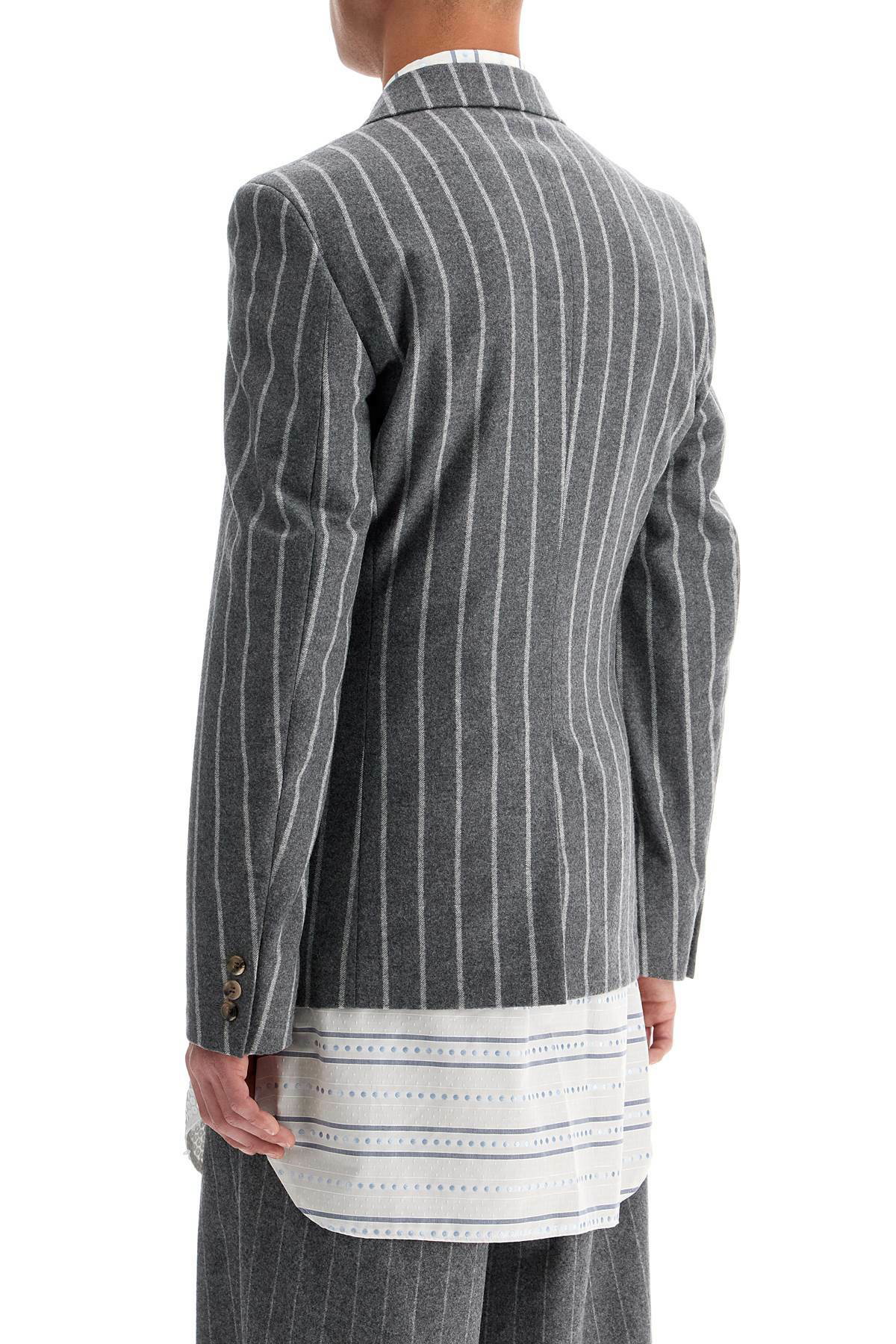 COMME DES GARCONS HOMME PLUS striped wool jacket Grey Comme des Garcons ...